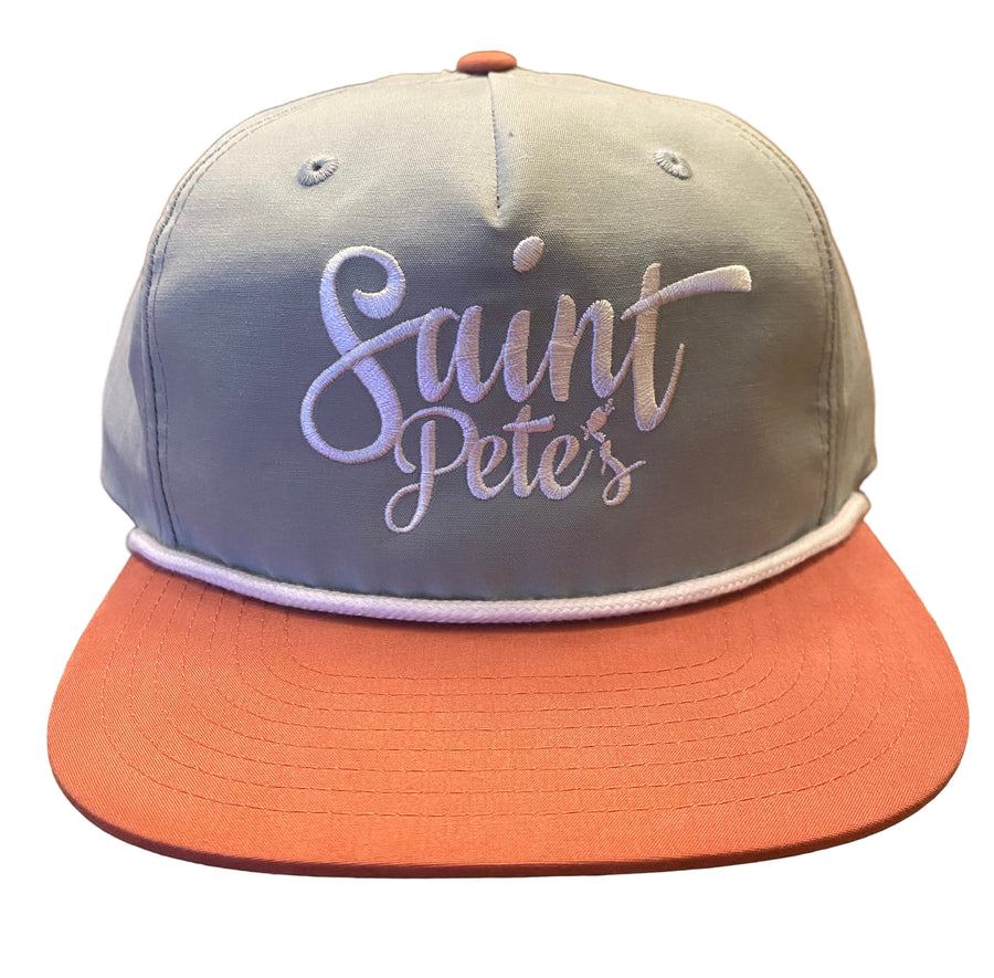 Captuer Headwear St. Peter's Cursive Logo Embroidered Hat Seafoam/Salm ...