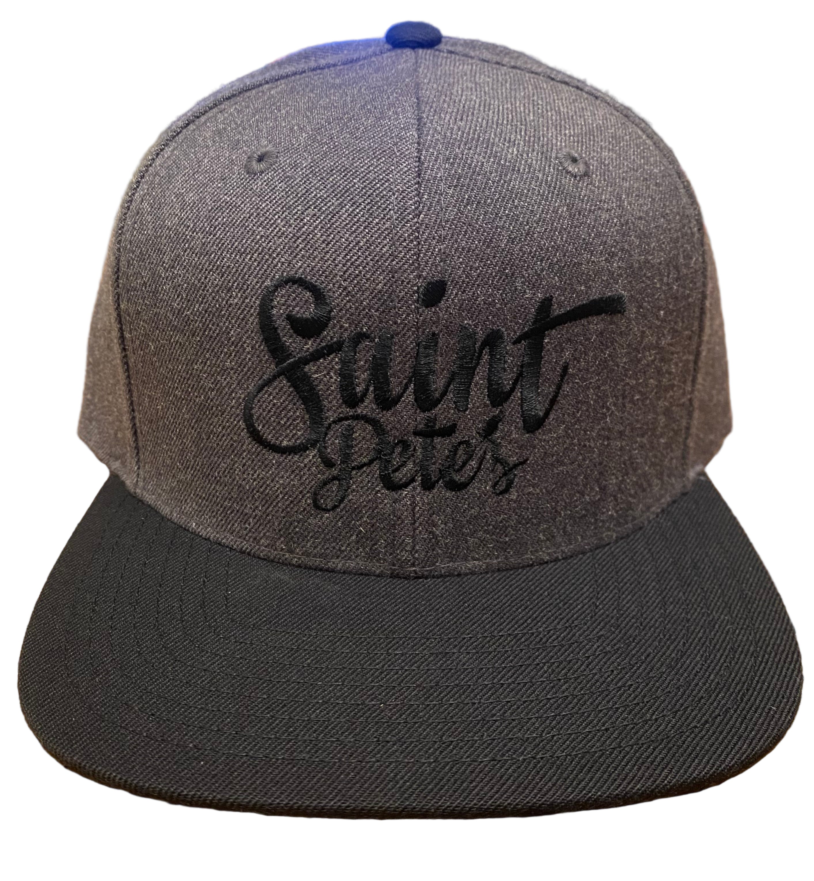 Captuer Headwear St. Peter's Cursive Logo Embroidered Hat Black Bill/C ...