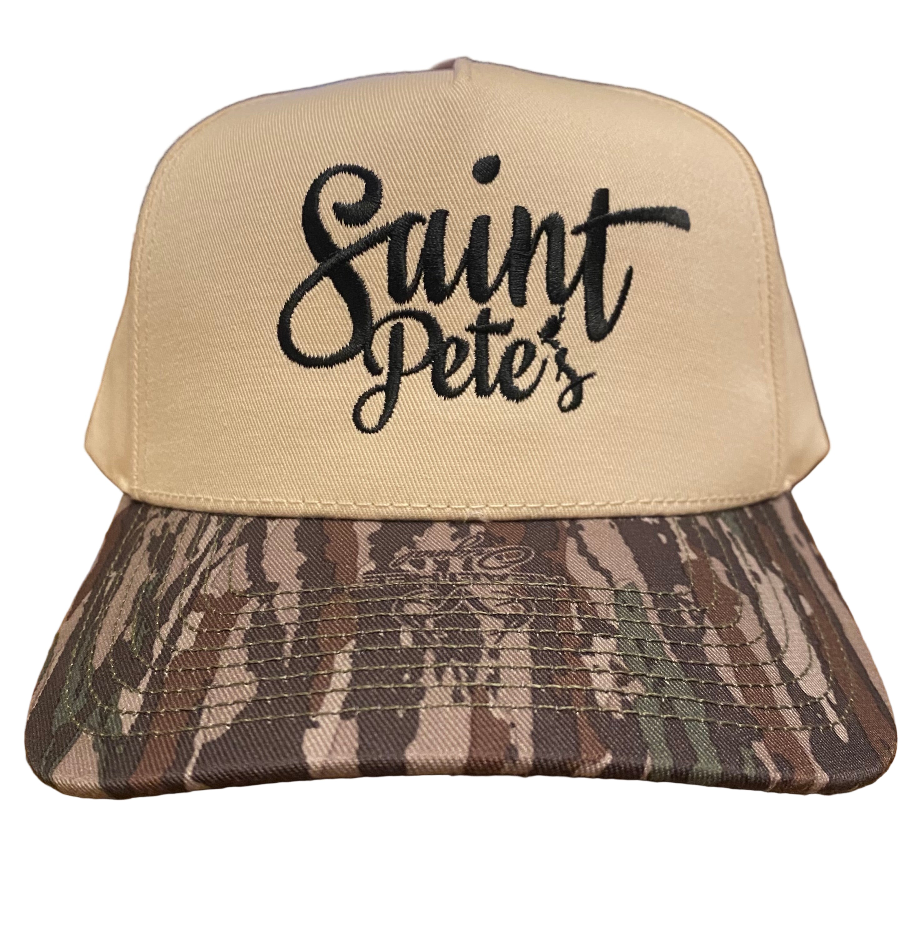 Captuer Headwear St. Peter's Cursive Logo Embroidered Hat Tree Camo/Cr ...