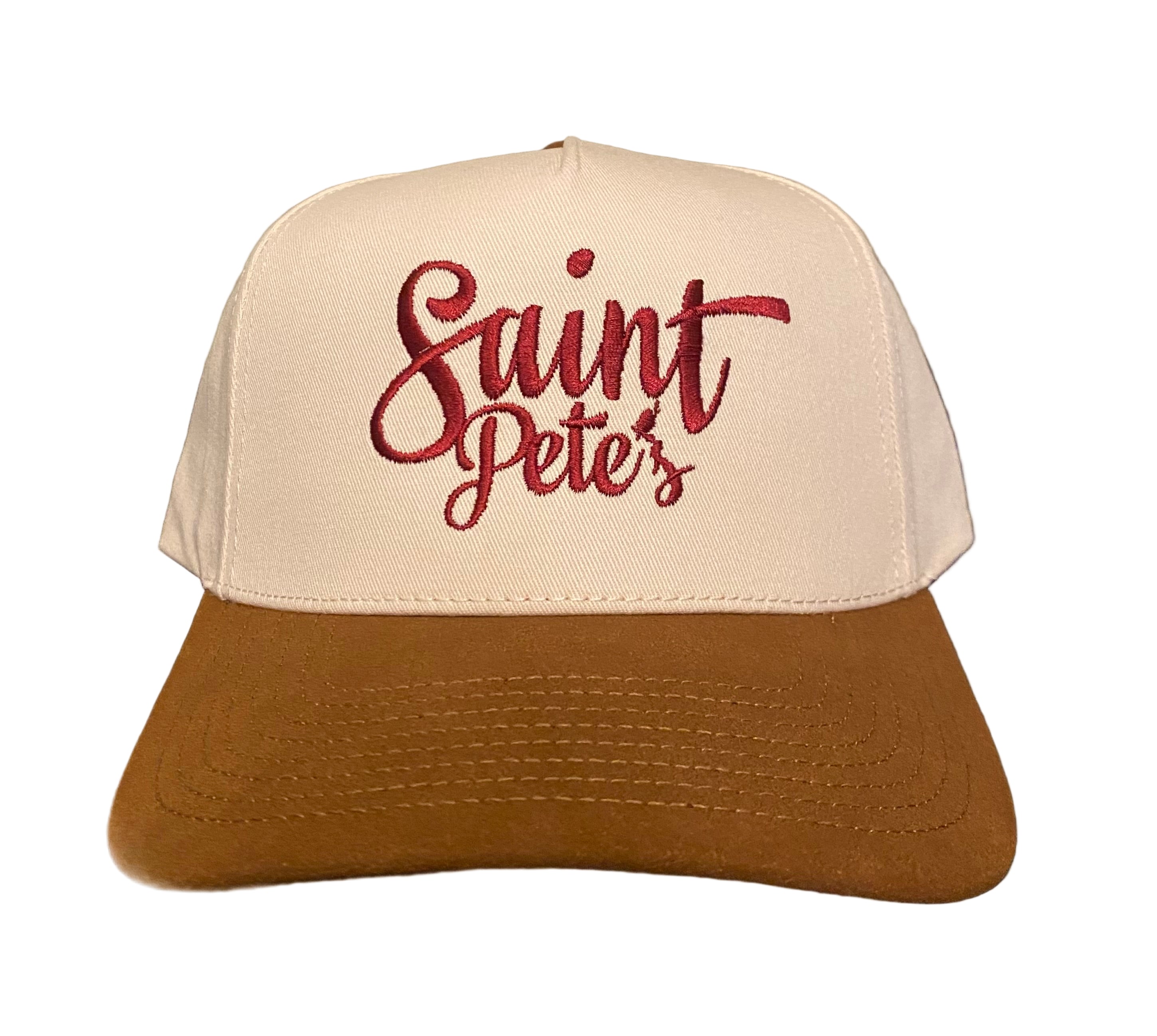 Captuer Headwear St. Peter's Cursive Logo Embroidered Hat Suede Bill/C ...