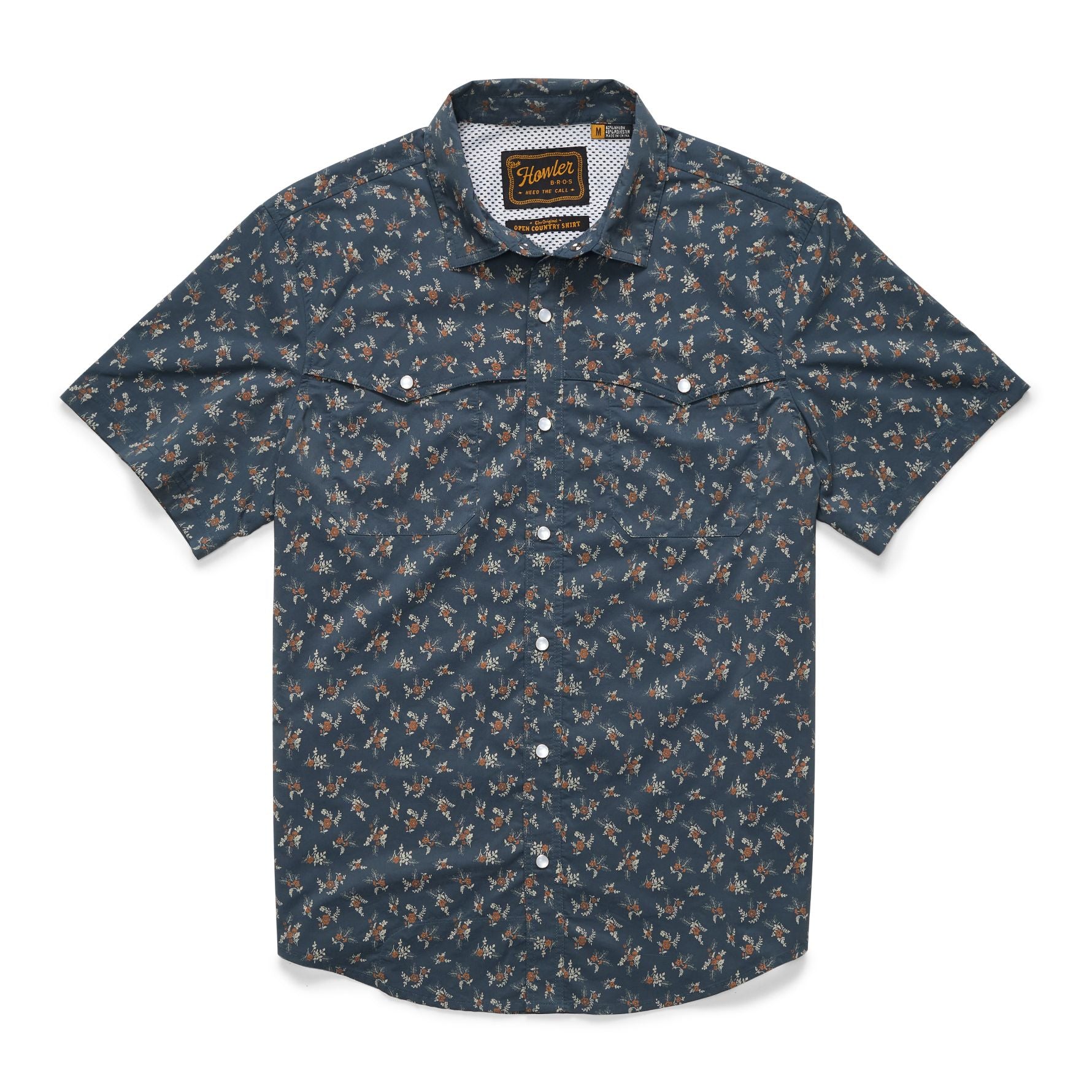 Howler Brothers Open Country Tech Shirt SS - Rancher Floral : Dark Sla ...